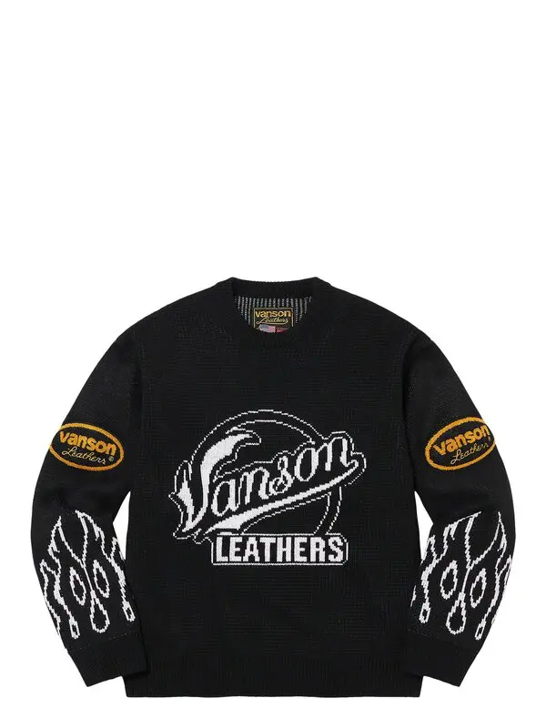 Supreme X Vanson Leathers Sweater - Black
