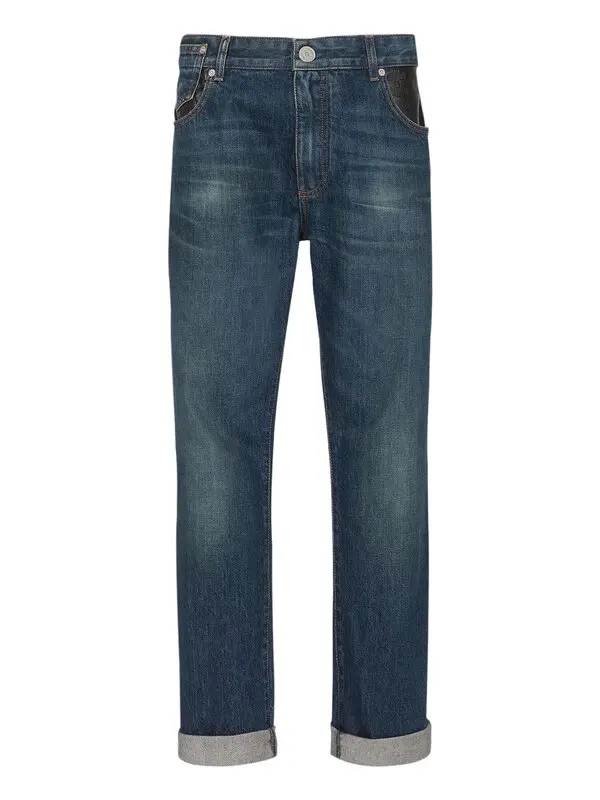 Balmain Regular Denim Pants - Blue