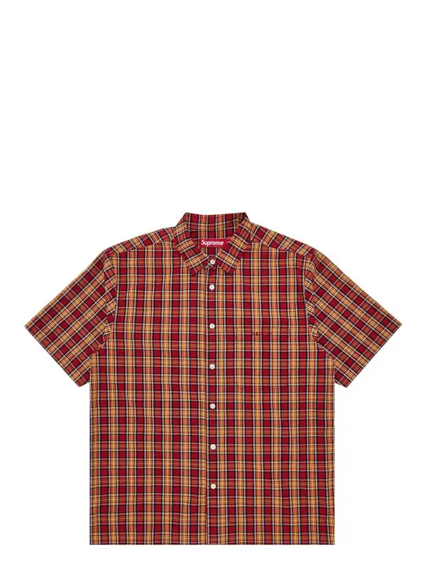 Supreme Mini Plaid Short-sleeve Shirt - Red