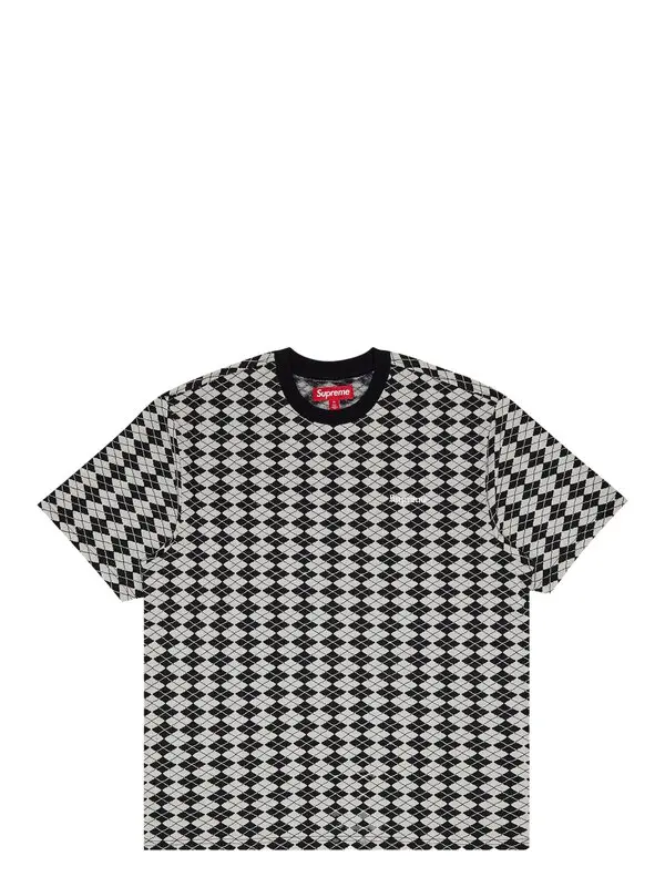 Supreme Diamond Jacquard Short-sleeve Top - Black