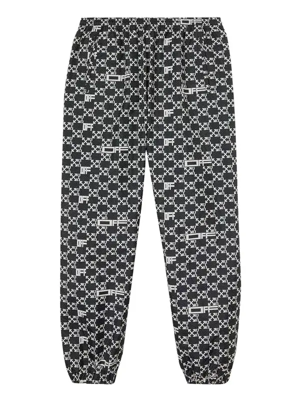 Off-White All Over Arrows Monogram Track Pants /white - Black