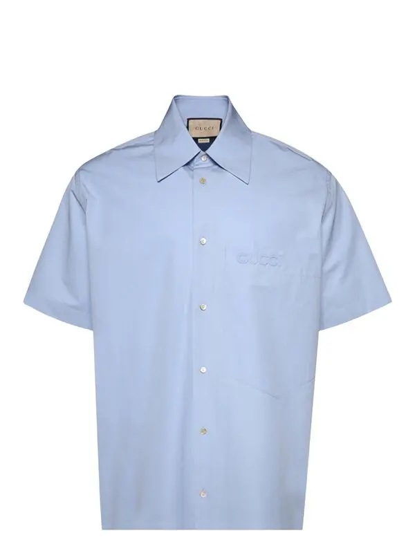 Gucci Embroidered Shirt - Blue