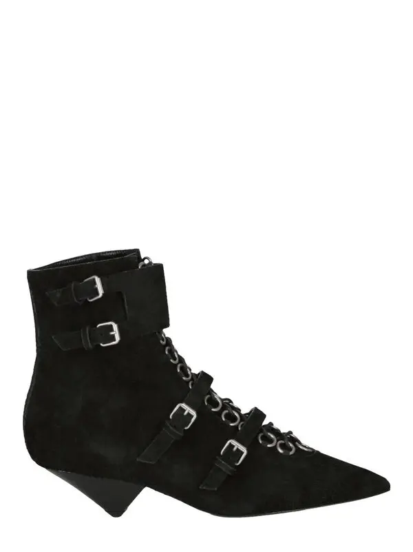 Saint Laurent Blaze Suede Ankle Boots - Black