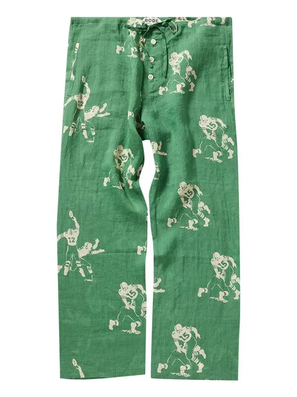 BODE Football Silhouette Pajama Pants - Green