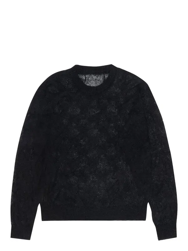 StÜssy Loose Knit Cross Cable Sweater - Black