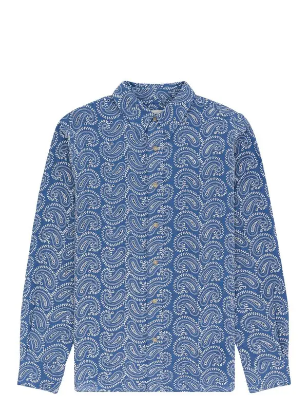 Aimé Leon Dore Paisley Embroidered Shirt - Blue
