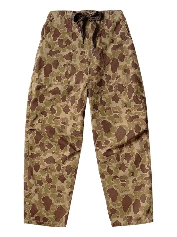 Kapital Herringbone Camo Easy Pants - Tan