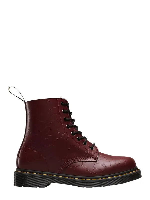 Dr. Martens A Bathing Ape X Emboss Camo 1460 - Red