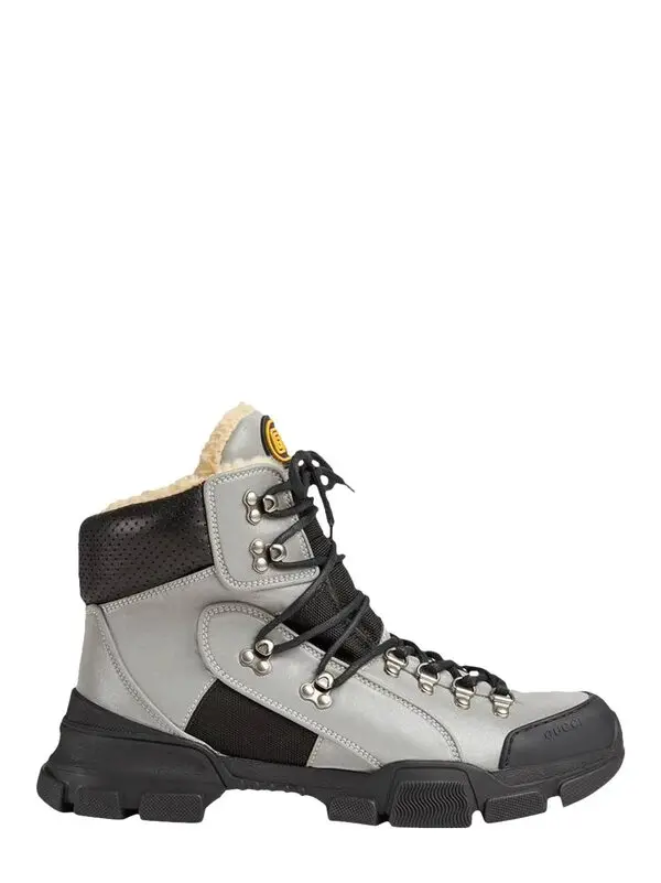 Gucci Flashtrek High Top Sneakers - Silver