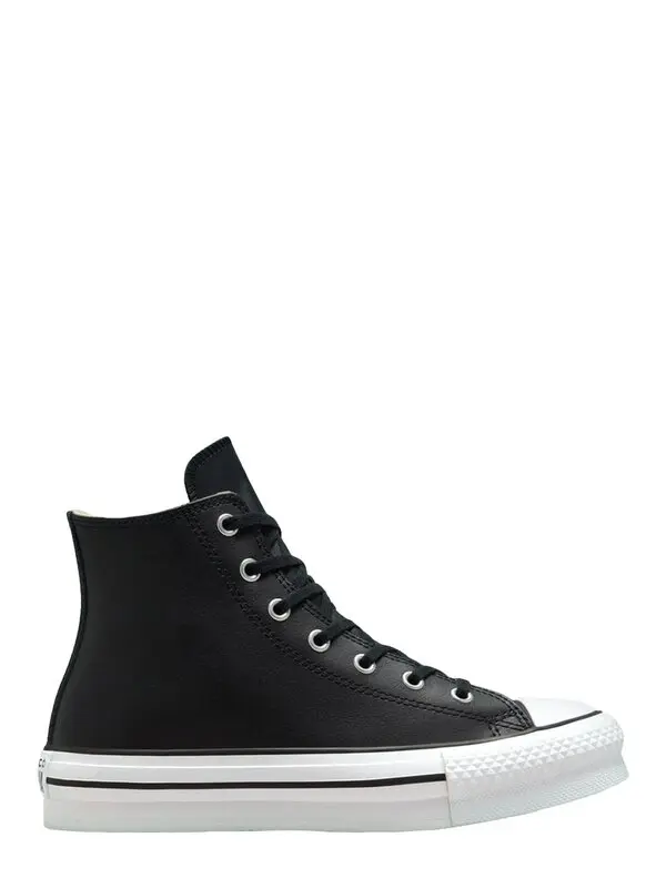 CONVERSE Chuck Taylor All Star Lift Platform Leather High Top Sneakers - Black