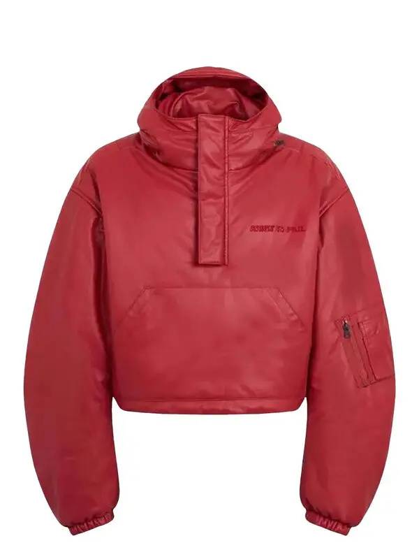 KUSIKOHC Padded Helmet Anorak Windbreaker - Red