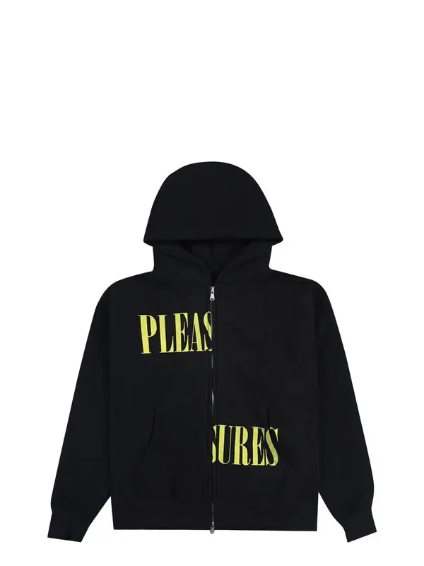PLEASURES Split Zip Hoodie - Black