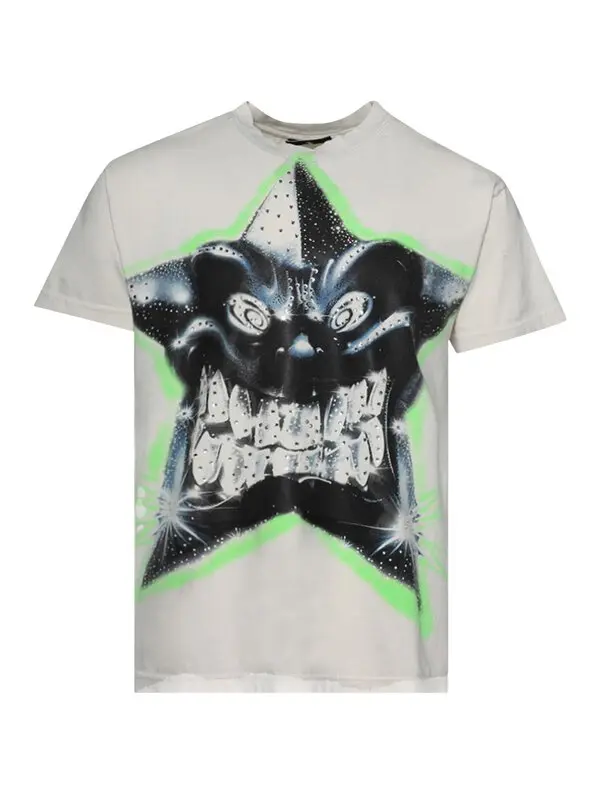 HELLSTAR Star Graphic T-shirt - Cream