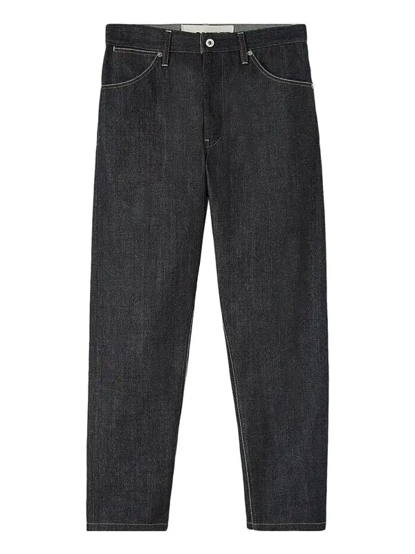 JIL SANDER Twisted Denim Trousers - Blue