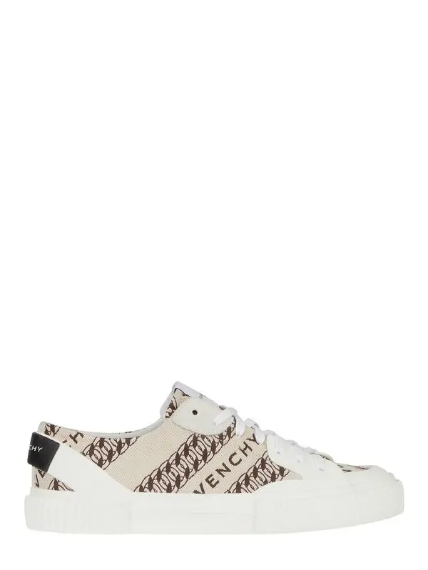 Givenchy Tennis Light Sneakers With Chain Logo - Brown