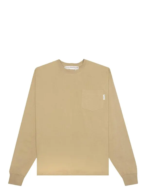 ADVISORY BOARD CRYSTALS Long-sleeve Pocket Tee - Tan