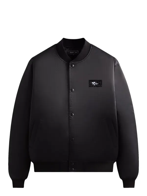 Kith For Peanuts Satin Bomber Jacket - Black
