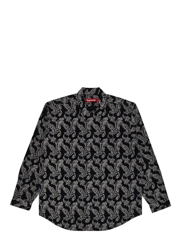 Supreme Paisley Flannel Shirt - Black