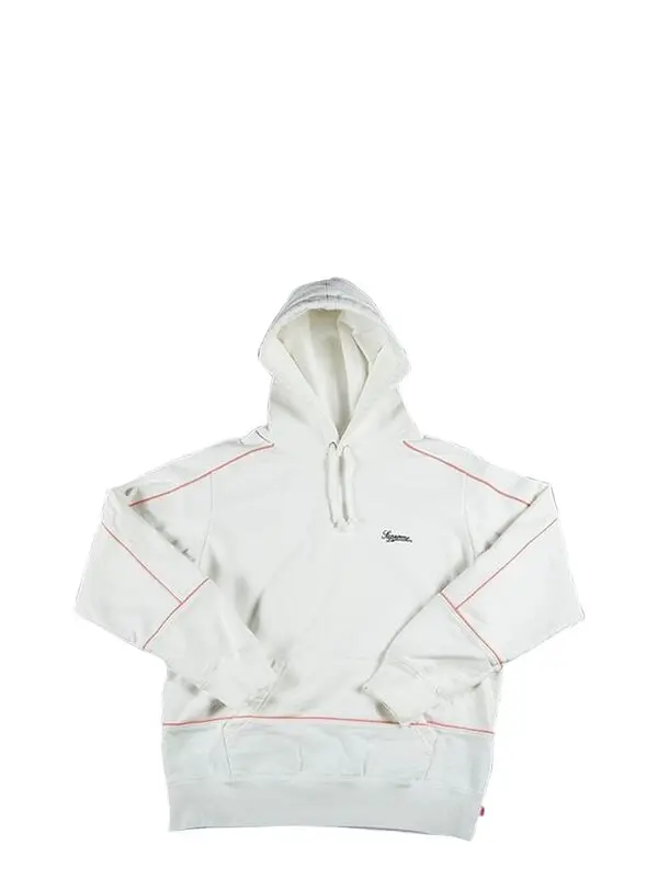 Supreme Piping Hooded Sweatshirt - White
