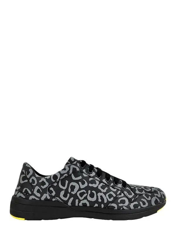 Gucci Reflex Leopard Print Sneakers - Grey