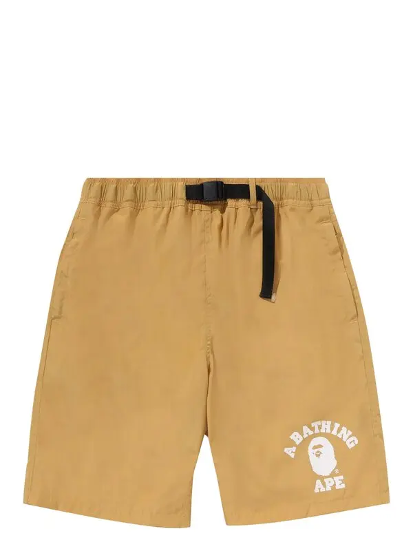 A BATHING APE College Beach Shorts - Yellow