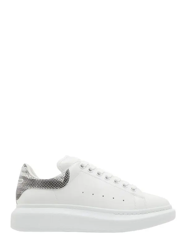 Alexander McQueen Oversized Sneaker With Pixelated Heel - White