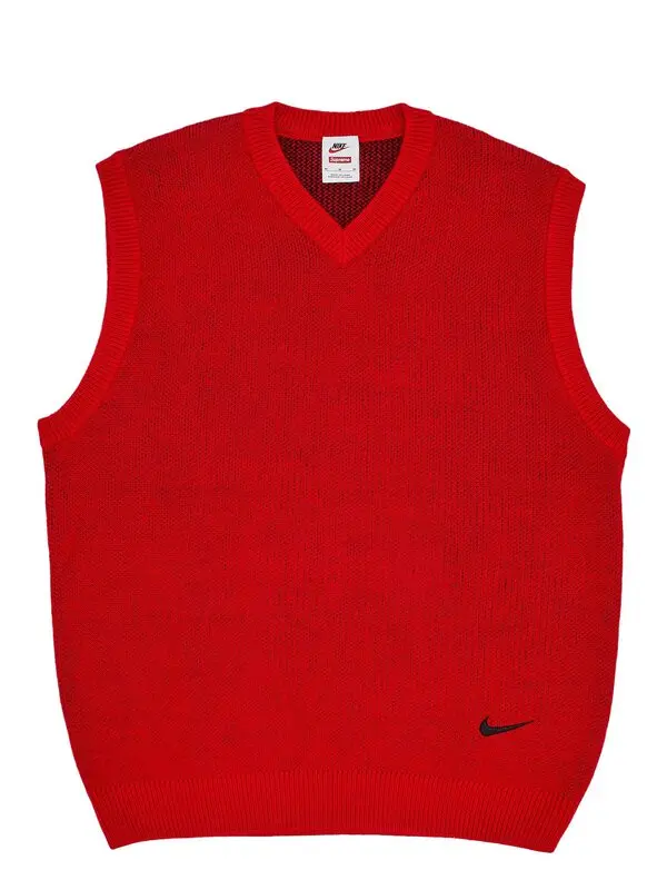 Supreme X Nike Sweater Vest - Red