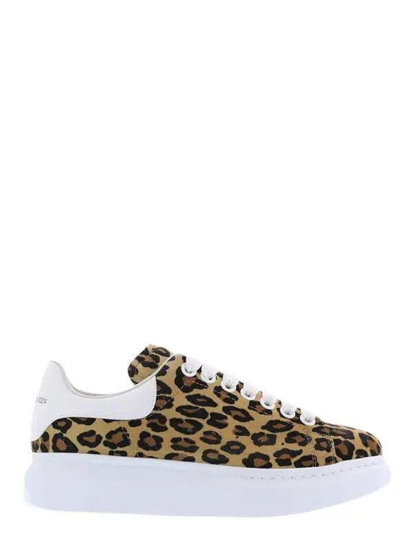 Alexander McQueen Oversized Leopard Print Sneakers - Brown
