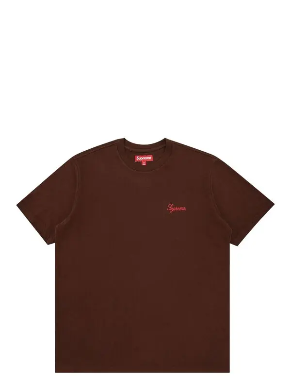 Supreme Washed Script Short-sleeve Top - Brown