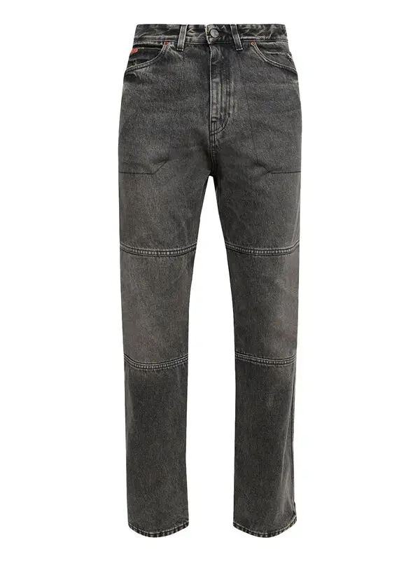 Martine Rose Paneled Straight-leg Jeans - Black
