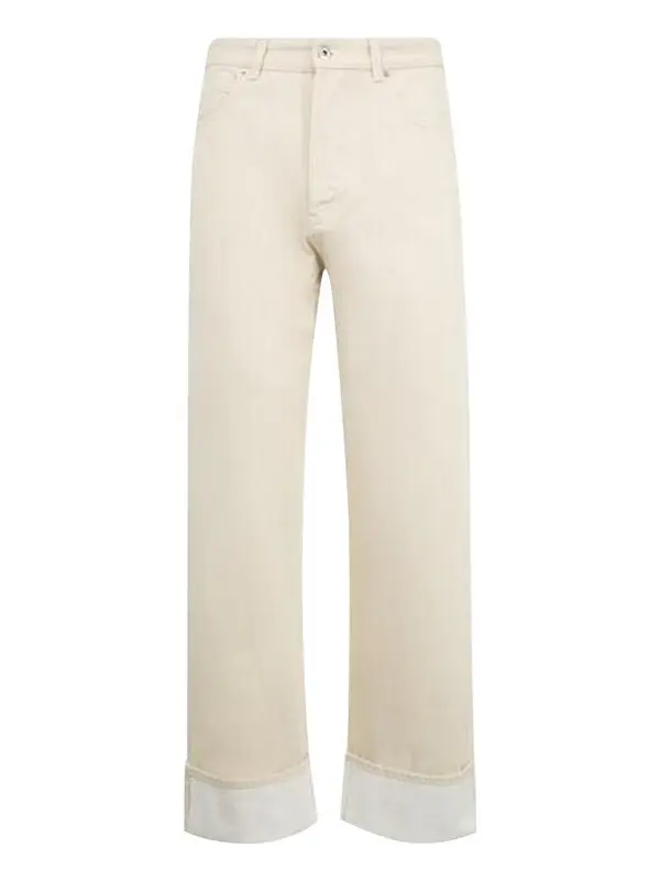 Bottega Veneta Colored Turned Up Jeans - White