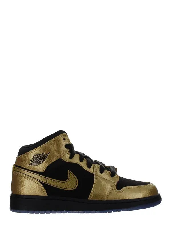 JORDAN 1 Mid Bg 'metallic Coin' Sneakers - Gold