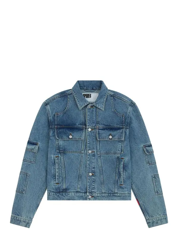 SP5DER Denim Trucker Jacket - Blue