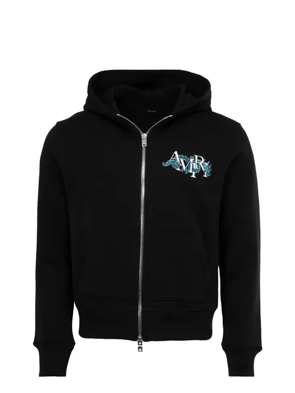 Amiri Cny Dragon Zip Hoodie - Black