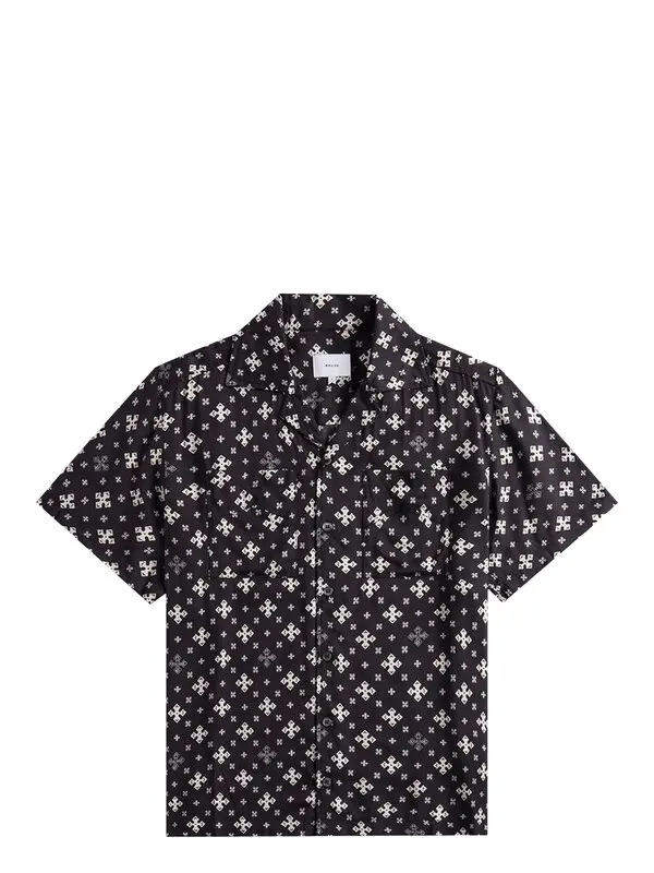Rhude Cross Bandana Rayon Shirt - Black