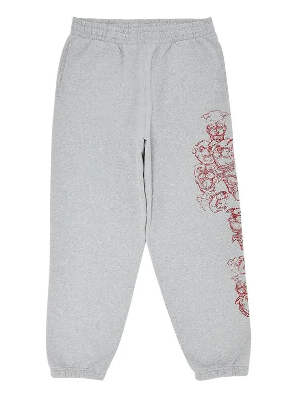 Supreme Pitbulls Embroidered Sweatpants - Grey