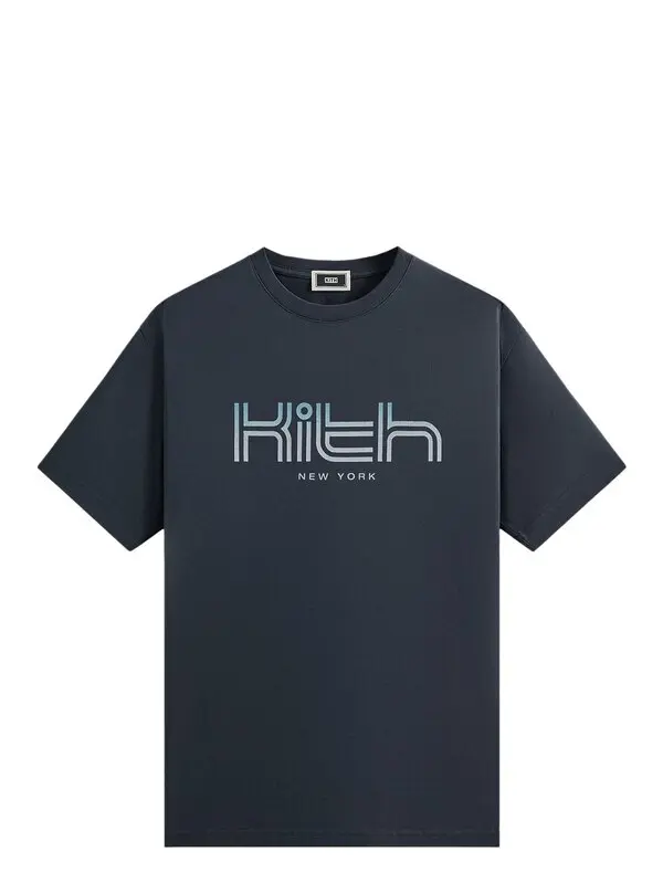 Kith New York Techno Logo Tee - Blue