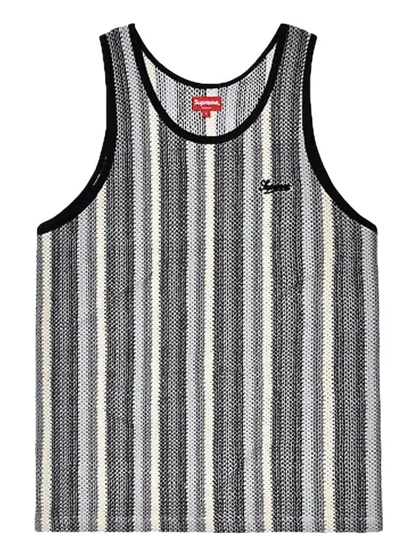 Supreme Knit Stripe Tank Top - Black