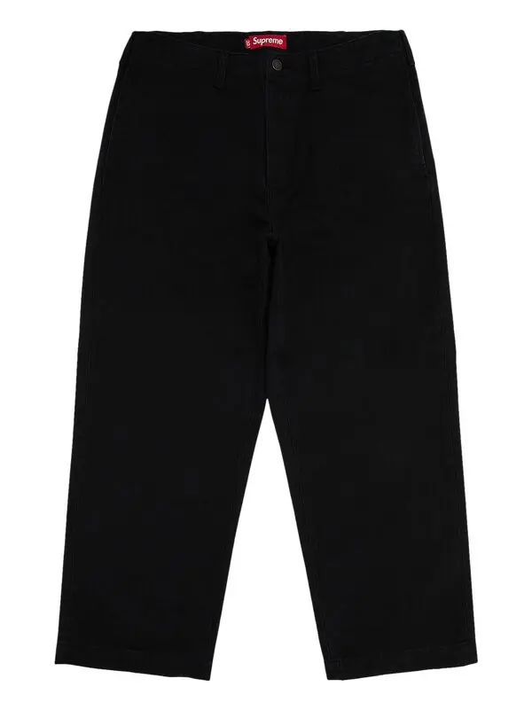 Supreme Washed Herringbone Chino Pant - Black