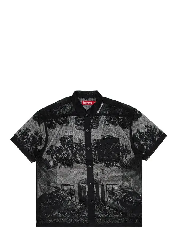 Supreme Last Supper Lace Shirt - Black