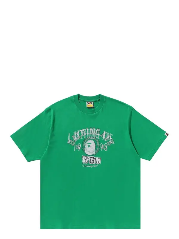 A BATHING APE Layered College Relaxed Fit Tee - Green