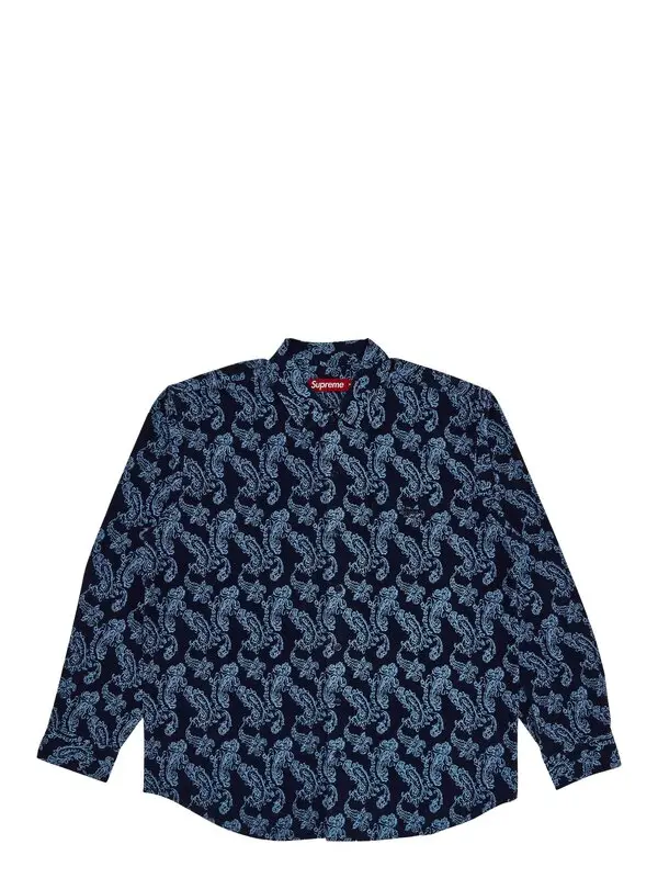 Supreme Paisley Flannel Shirt - Blue