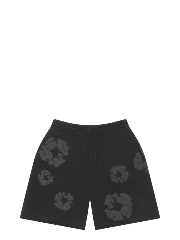 DENIM TEARS Mono Wreath Sweatshorts - Black