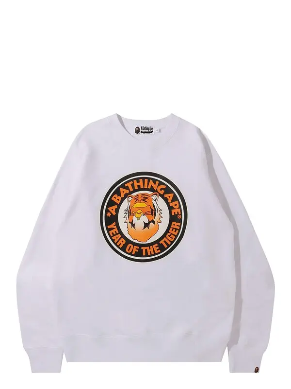 A BATHING APE Year Of The Tiger Crewneck - White