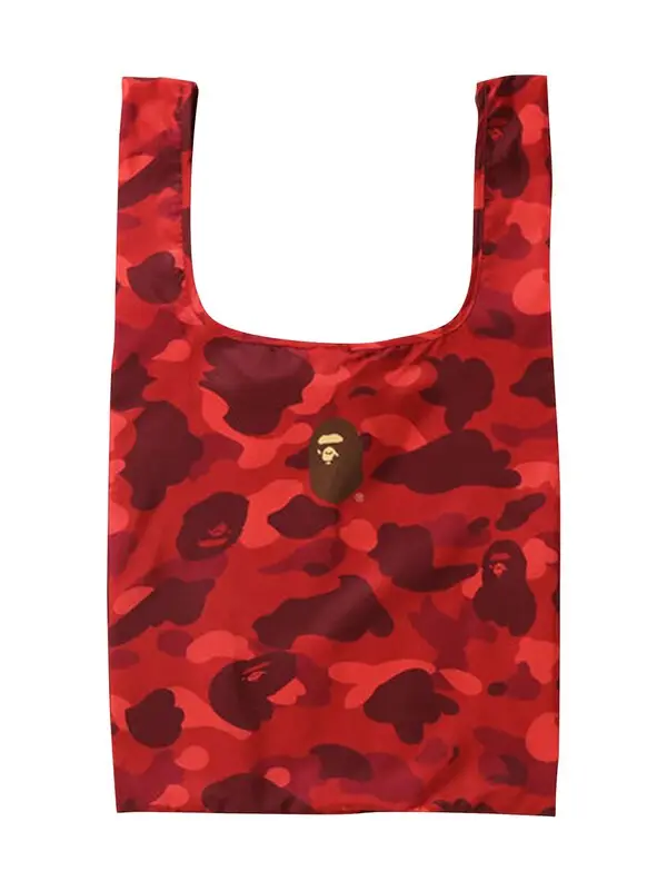 A BATHING APE Color Camo L Shopper - Red