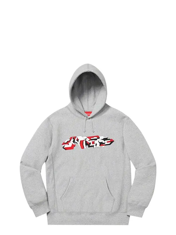 Supreme Delta Logo Hooded Sweatshirt - Grey