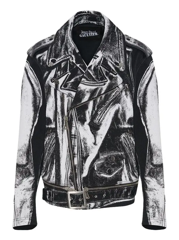 Jean Paul Gaultier Trompe-l'oeil Perfecto Jacket - Black