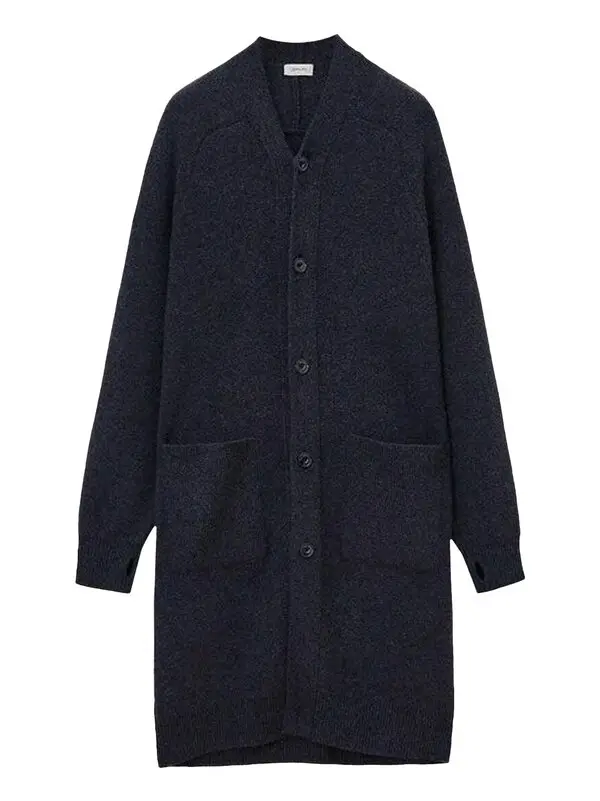 LEMAIRE Long Cardigan - Black
