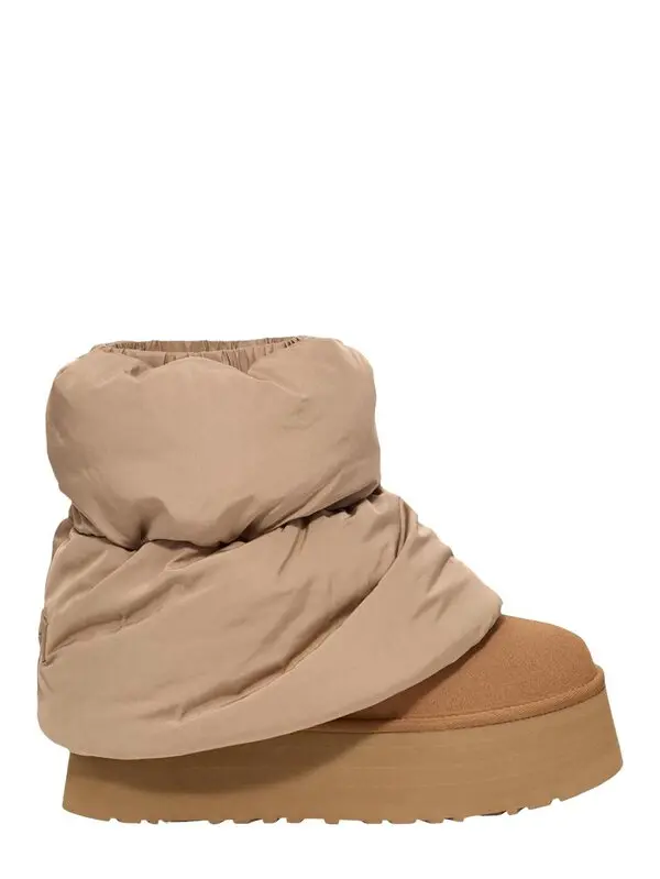 UGG Classic Mini Dipper Puffer Boots - Tan