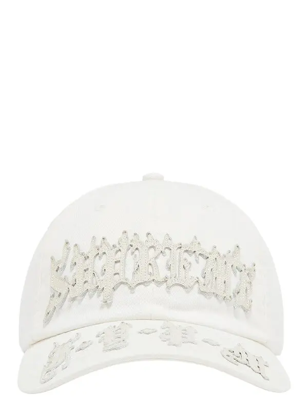 Supreme Leather Appliqué 6-panel - White